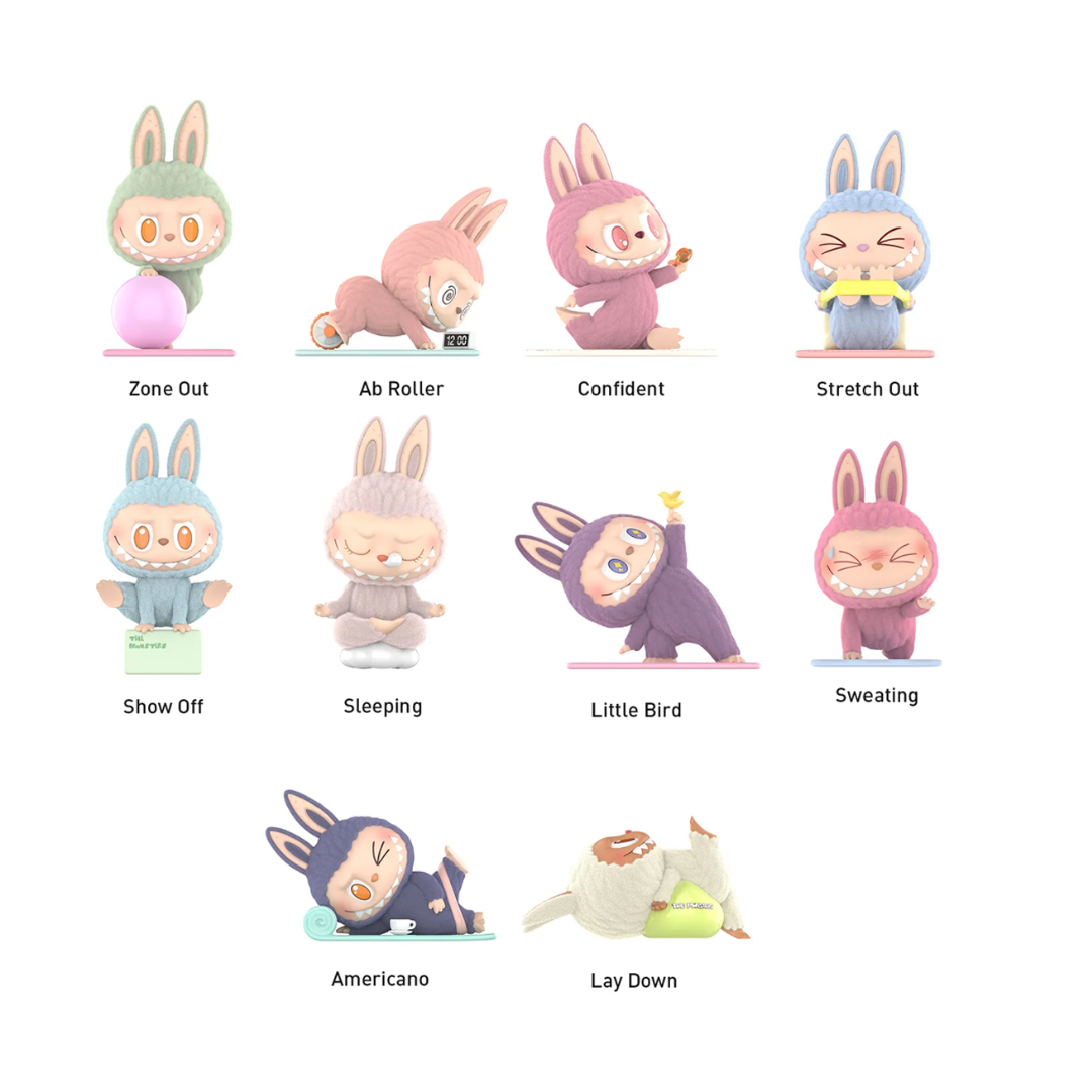 Labubu Lazy Yoga Figurka (1szt.) - KicksZone